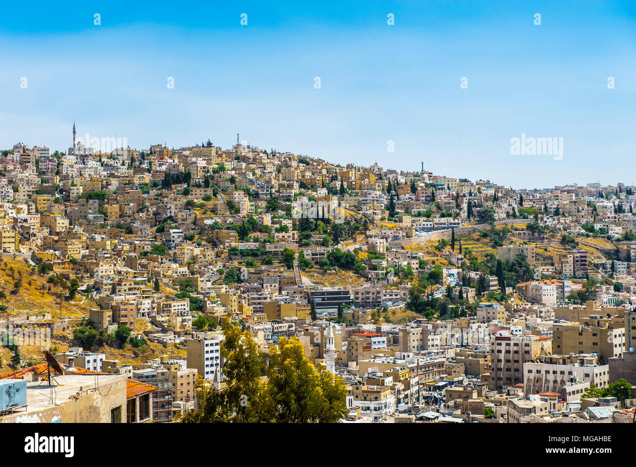 Architecture of Amman, the capital and the largest city of Jordan Stock ...