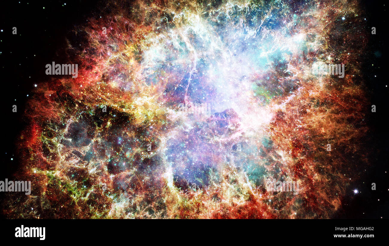 Background of the universe. Star cluster and nebula - A cloud in space ...