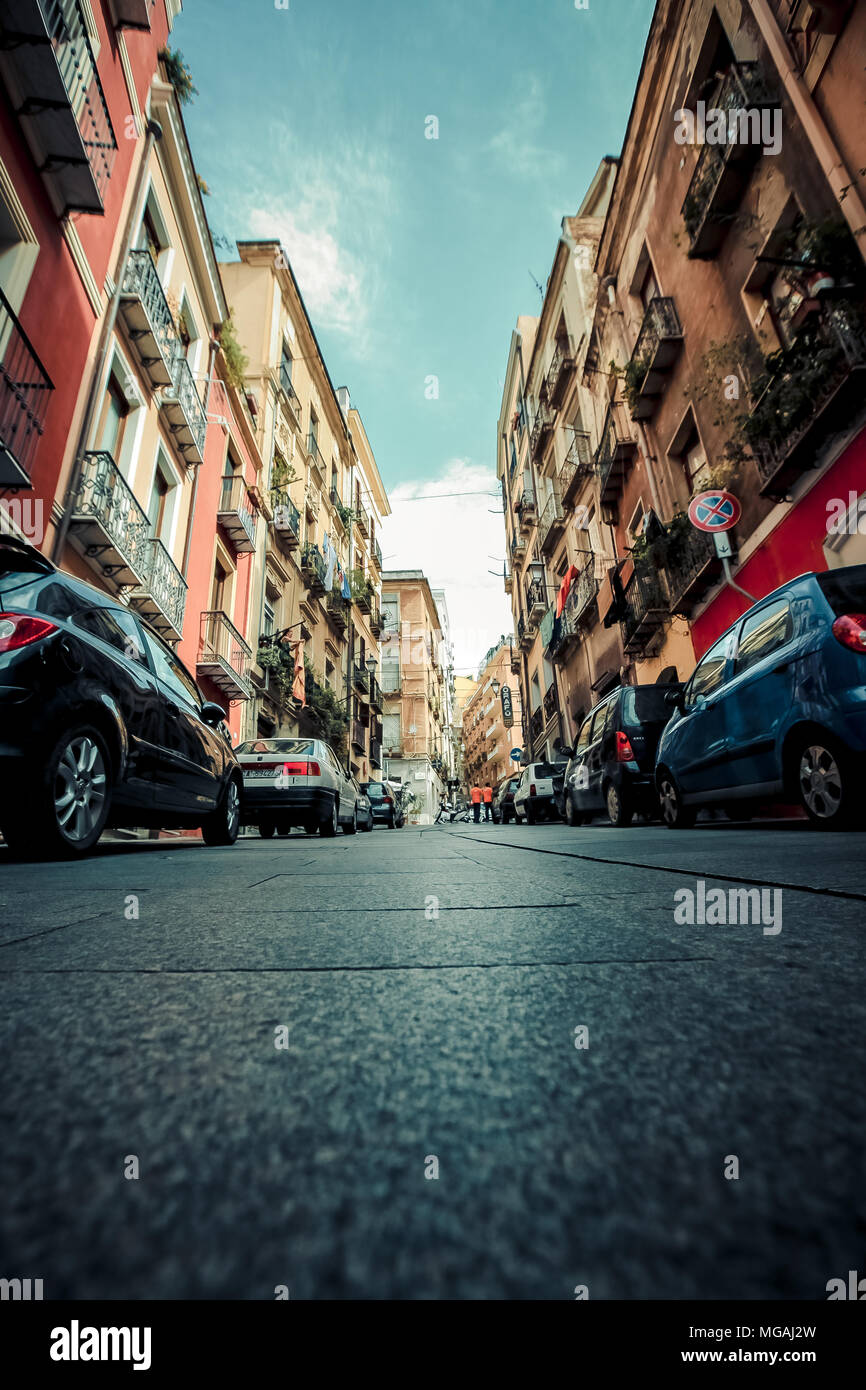 Italy Cagliari city, historical center houses and parks, europe ...