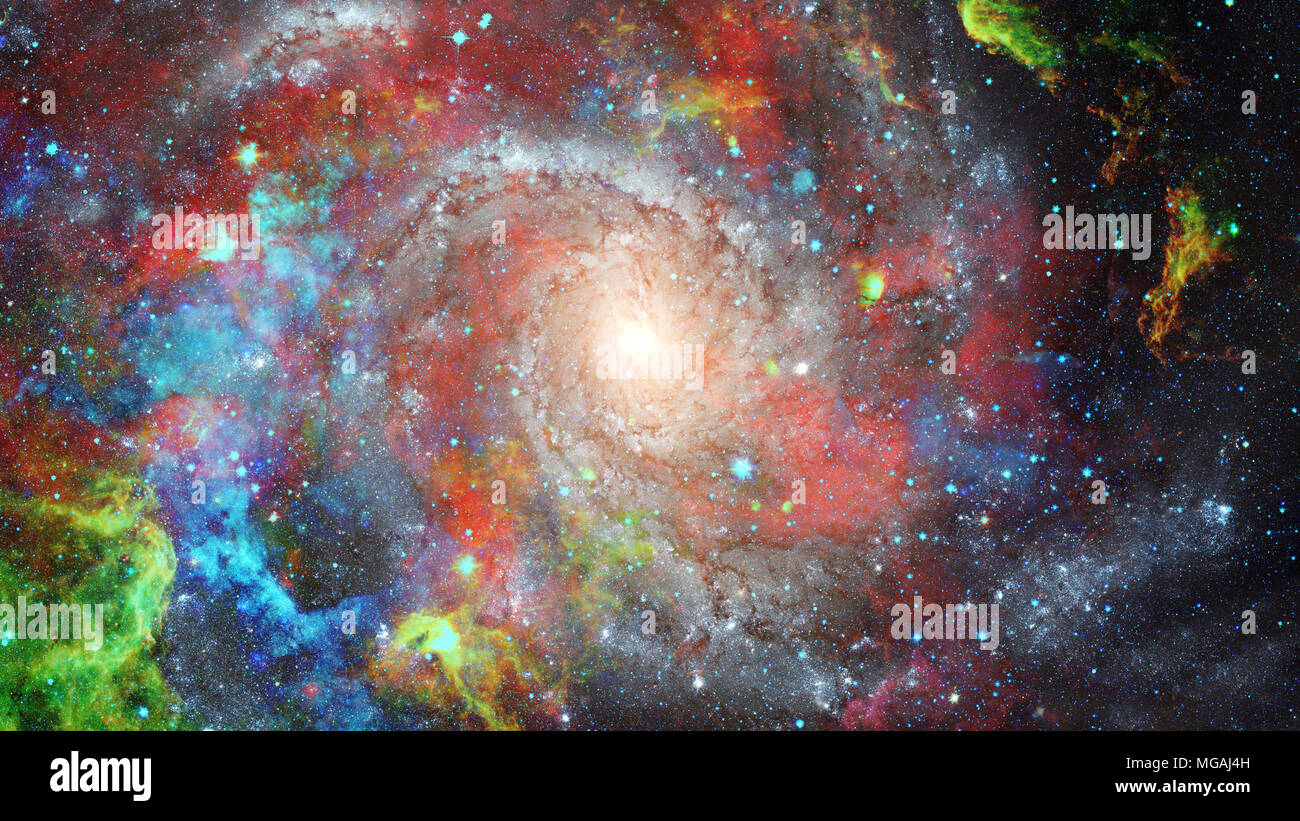 Galaxy and nebula. Elements of this Image Furnished by NASA Stock Photo ...