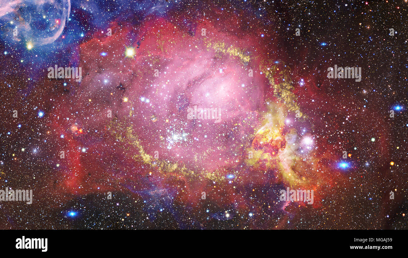 The Helix Nebula in deep space. Elements of this image furnished by ...