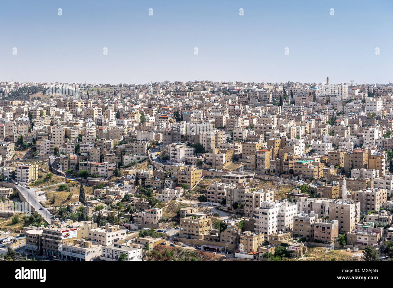 Architecture of Amman, the capital and the largest city of Jordan Stock ...