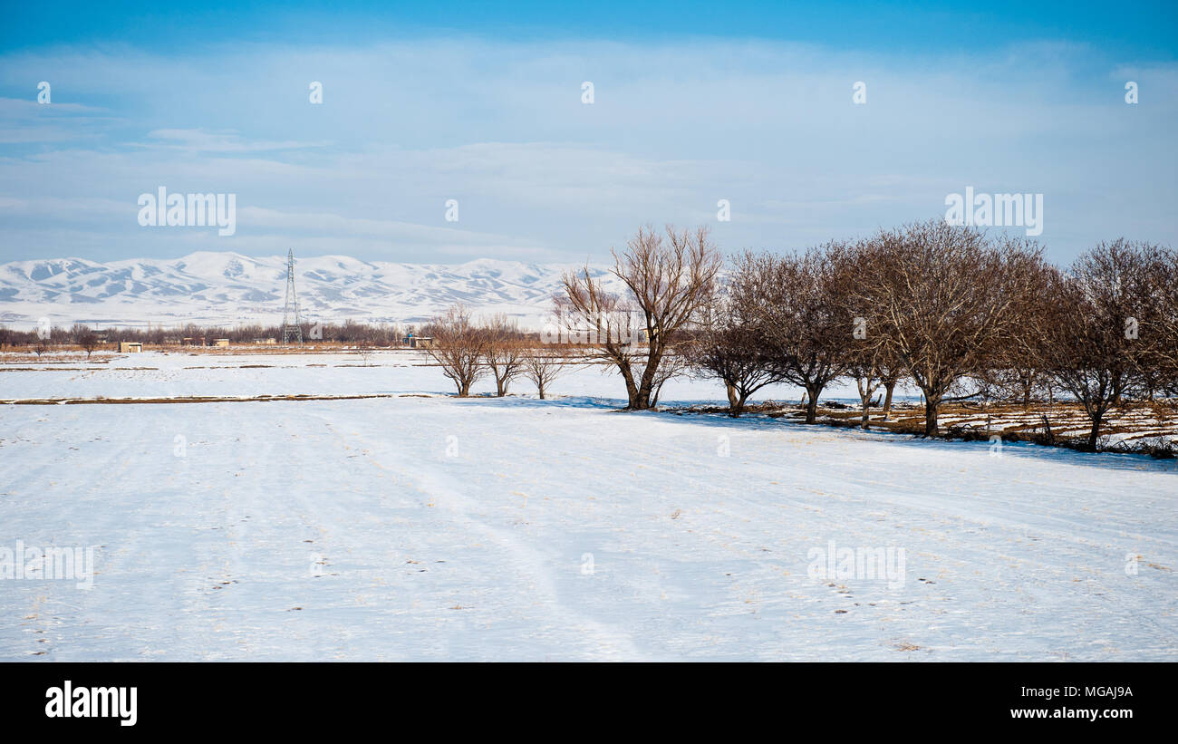 Winter in the Iranian northern province called Zanjan and the Iranian ...