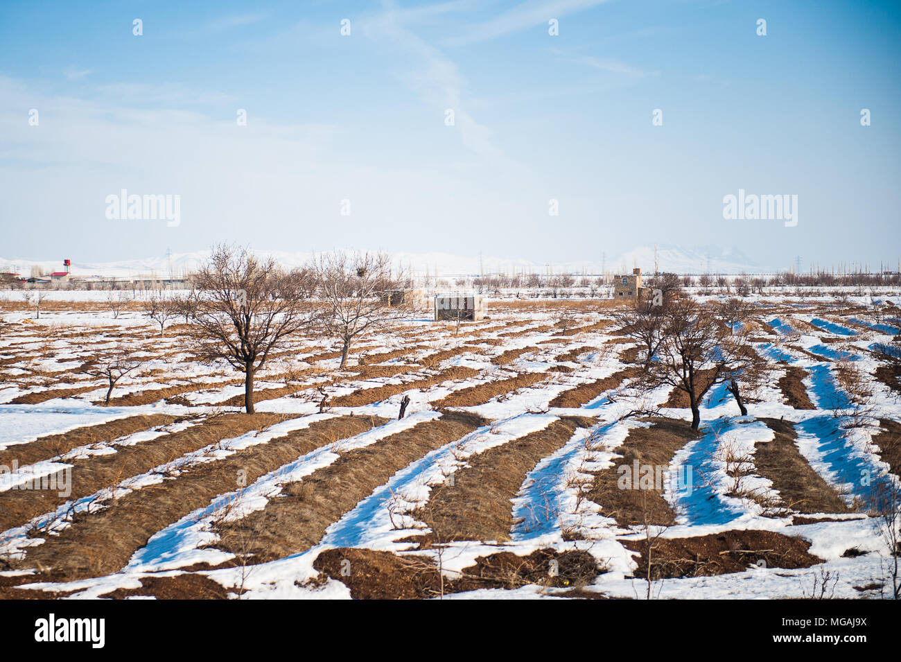 Winter in the Iranian northern province called Zanjan and the Iranian ...