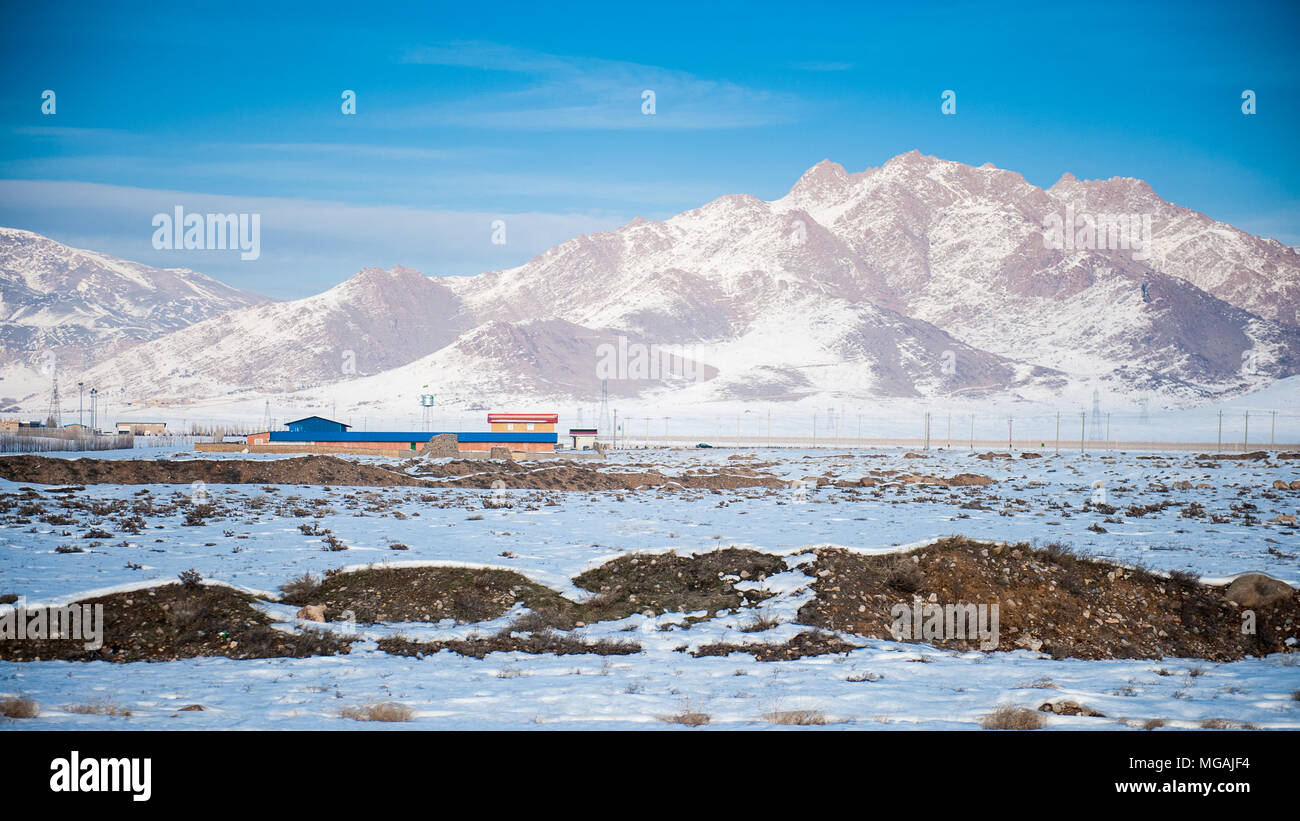 Alborz mountains in winter covered with snow Stock Photo - Alamy