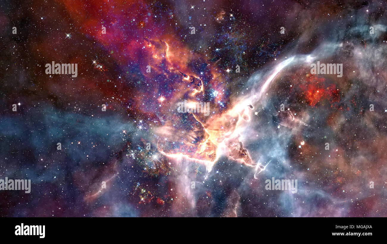 Colorful space nebula. Elements of this image furnished by NASA Stock ...