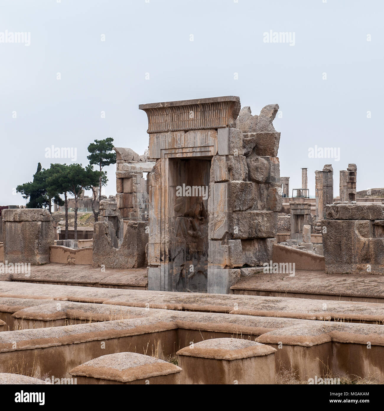 Apadana of Xerxes in the ancient city of Persepolis, Iran. UNESCO World ...