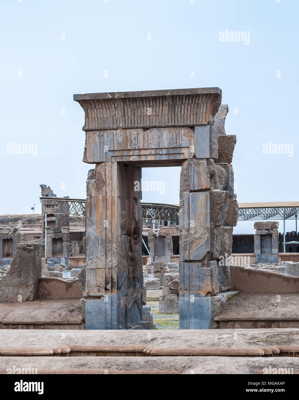 Apadana of Xerxes in the ancient city of Persepolis, Iran. UNESCO World ...