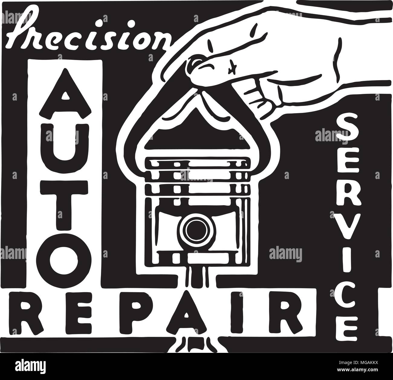 Vintage auto repair Stock Vector Images - Alamy