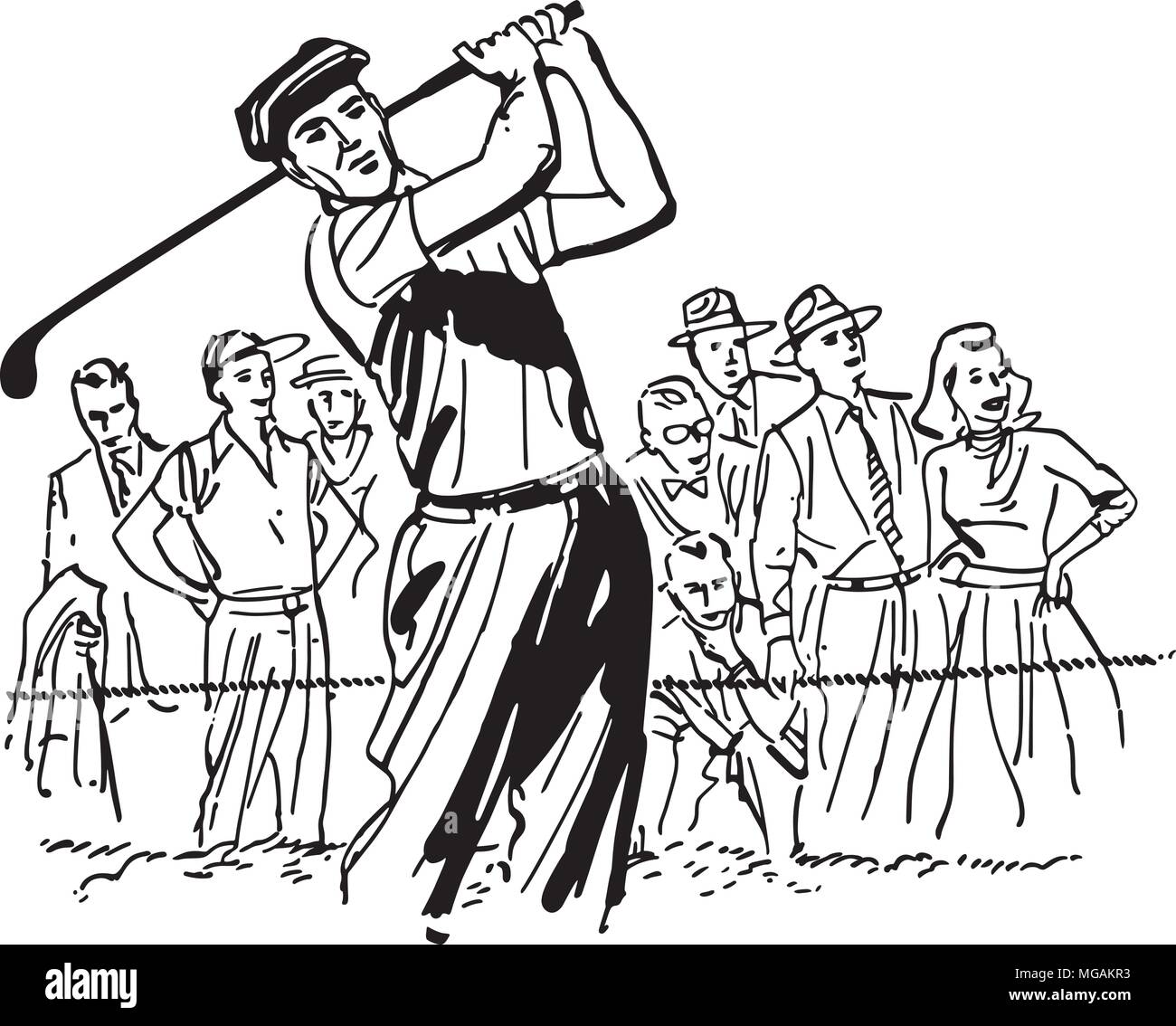 Professional Golfer - Retro Clipart Illustration Stock Vector Image ... Professional Golfer - Retro Clipart Illustration Stock Vector Image ...