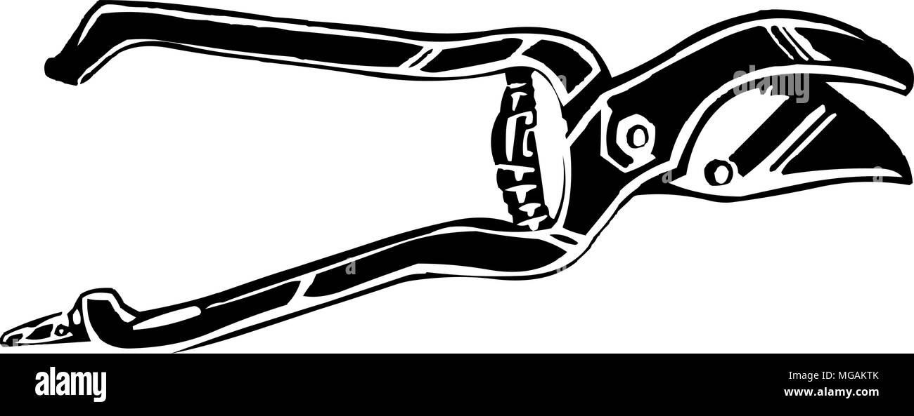 Pruning shears clipart Black and White Stock Photos & Images - Alamy