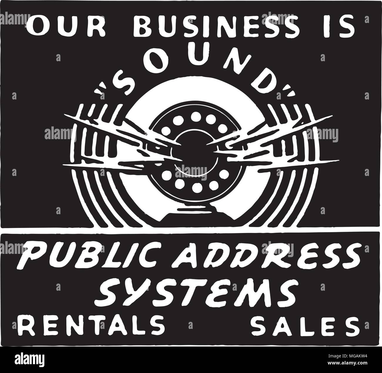Public Address System - Retro Ad Art Banner Stock Vector Image & Art ...