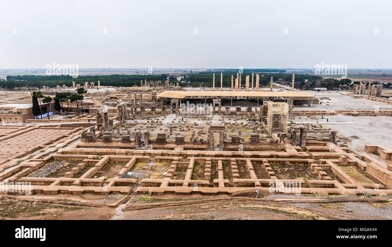 Panoramic view of the ancient city of Persepolis, Iran. UNESCO World ...