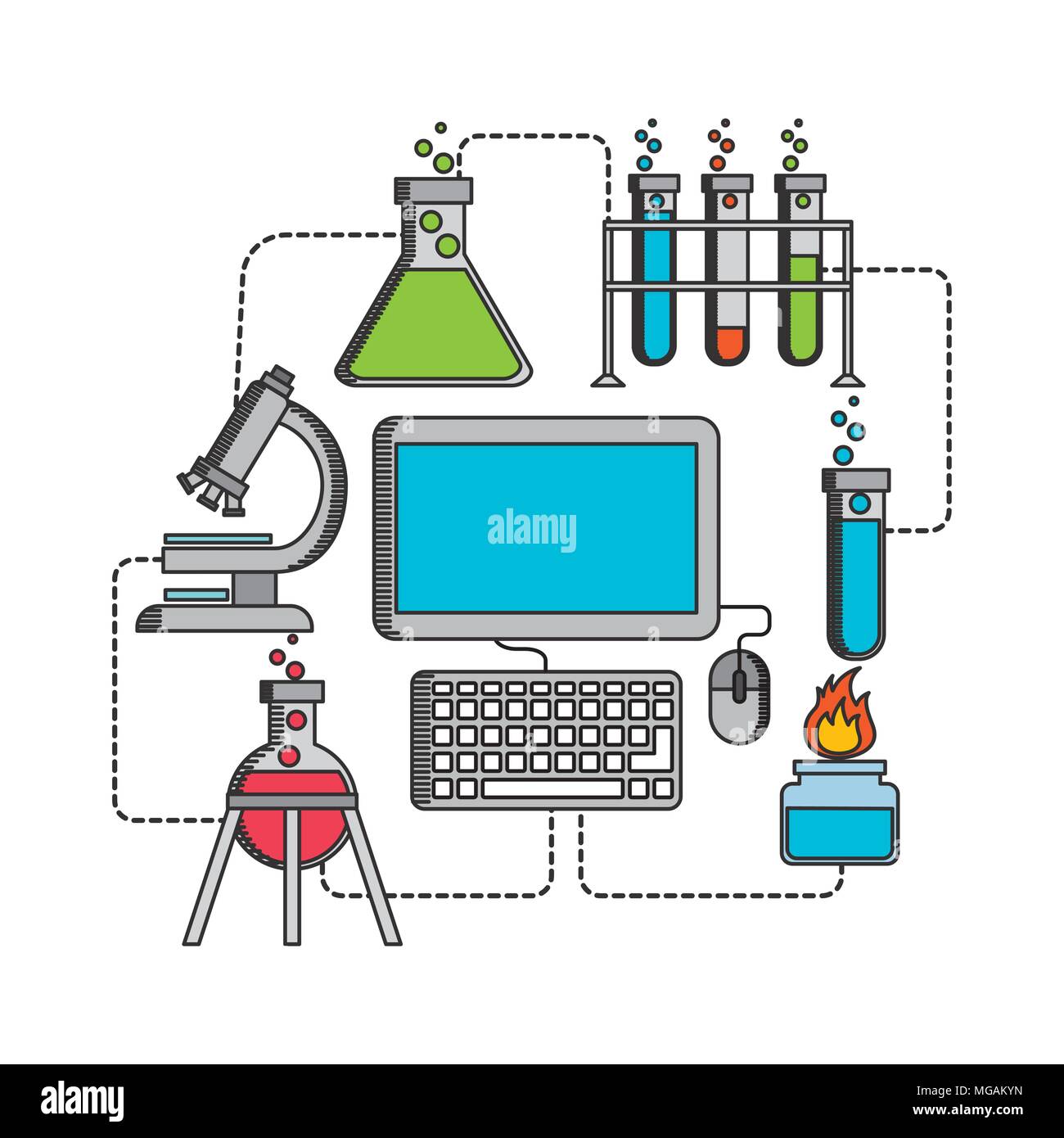 Science lab design, vector illustration eps10 graphic Stock Vector ...