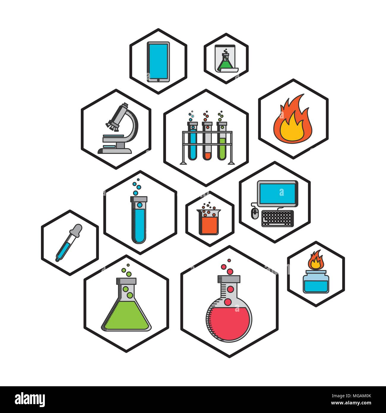 Science lab design, vector illustration eps10 graphic Stock Vector ...