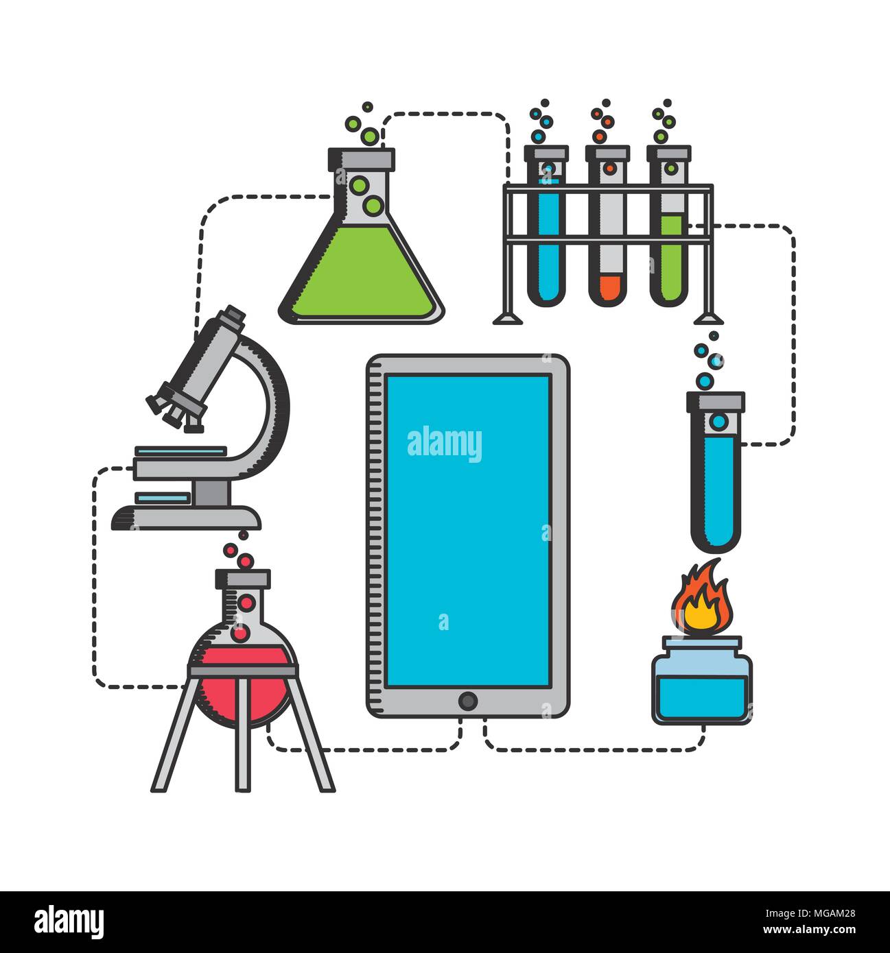 Science lab design, vector illustration eps10 graphic Stock Vector ...
