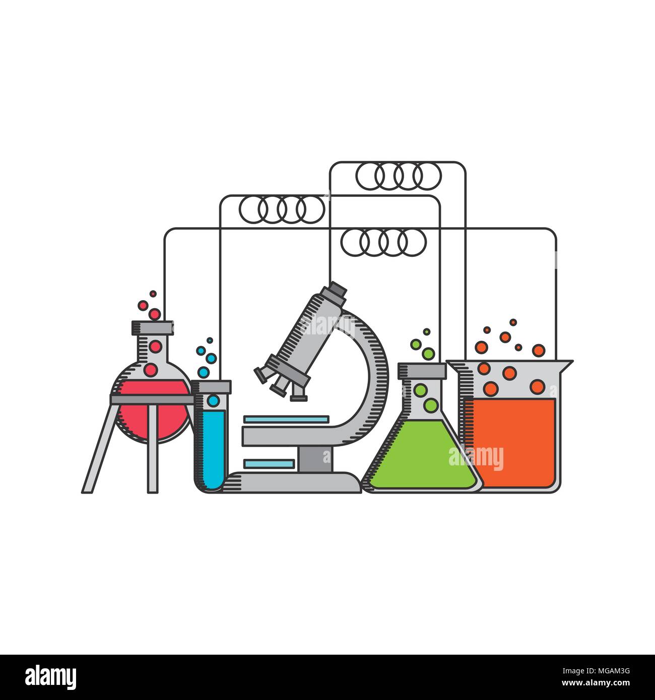 Science lab design, vector illustration eps10 graphic Stock Vector ...