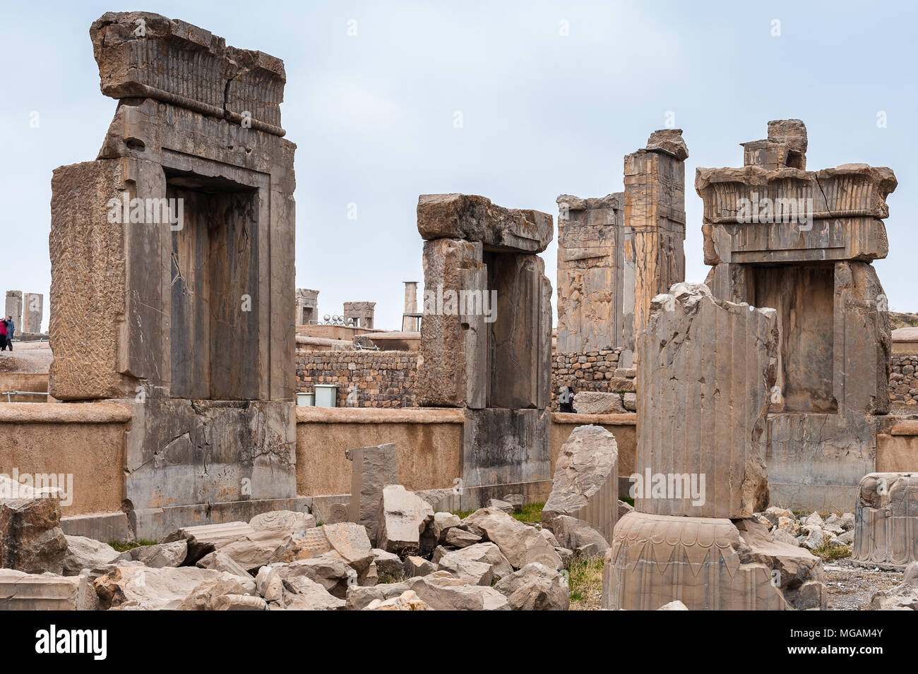 Ruins in the ancient city of Persepolis, Iran. UNESCO World heritage ...