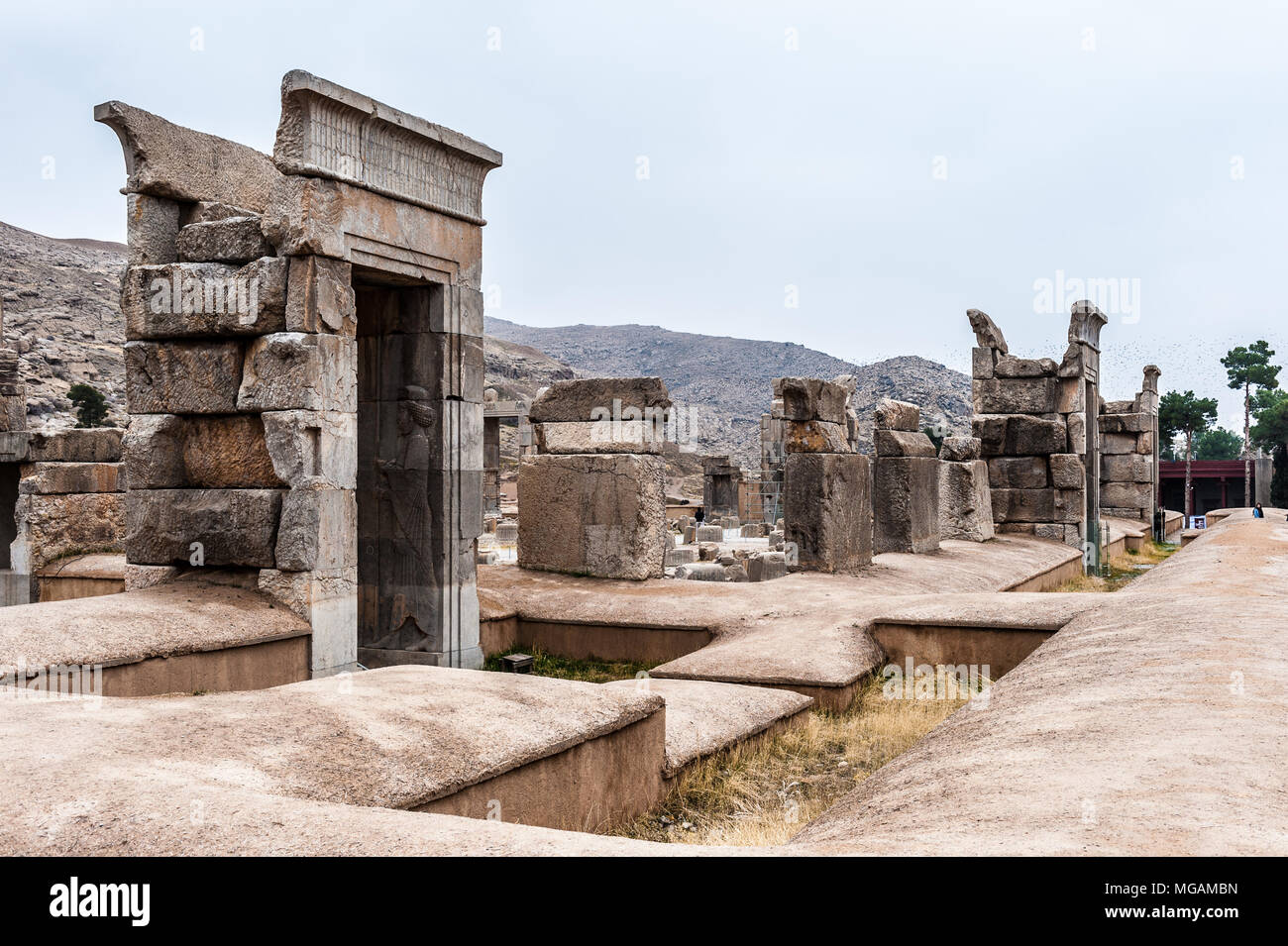 Ancient city of Persepolis, Iran. Apadana of Xerxes. UNESCO World ...