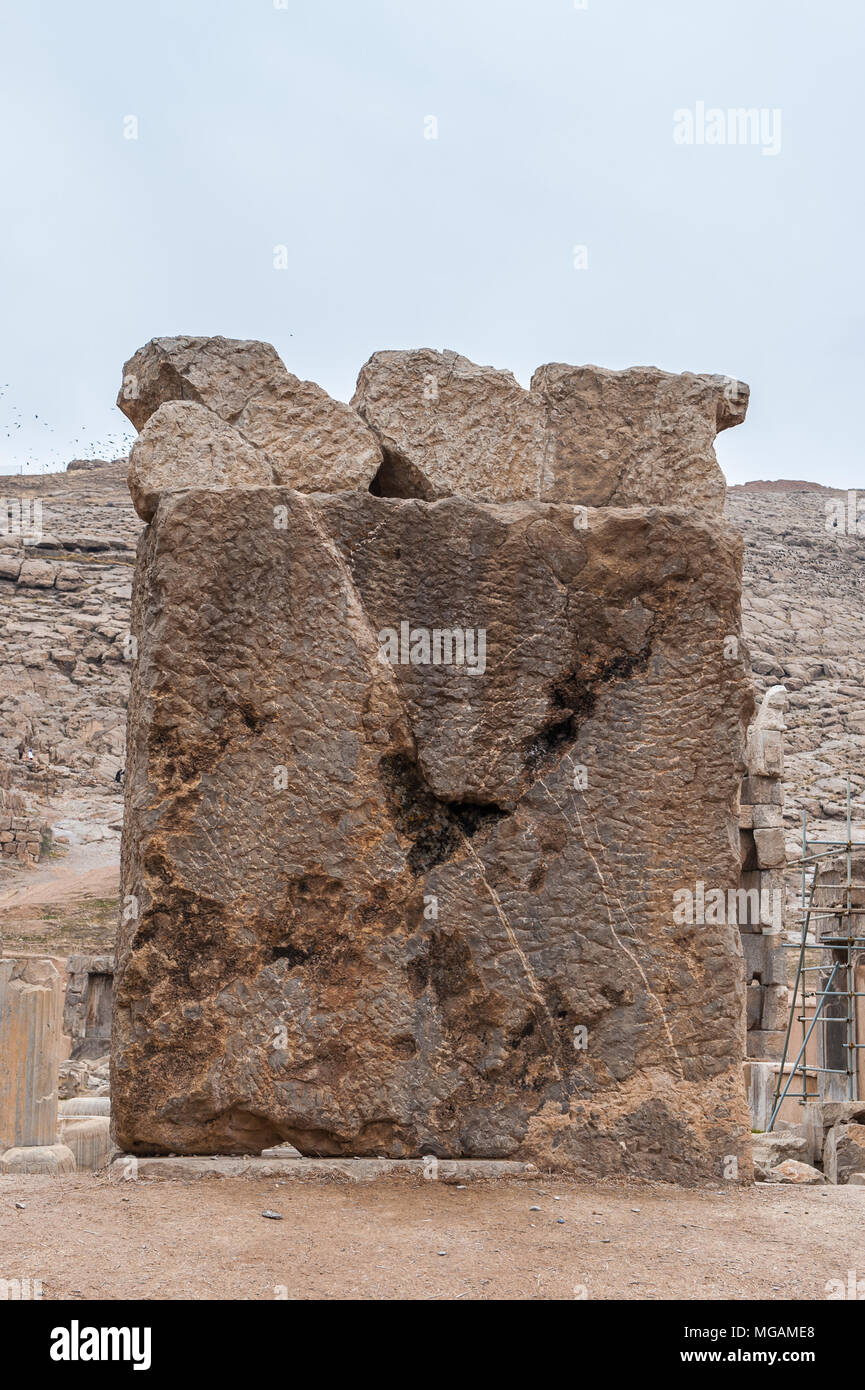 Ancient city of Persepolis, Iran. Apadana of Xerxes. UNESCO World ...
