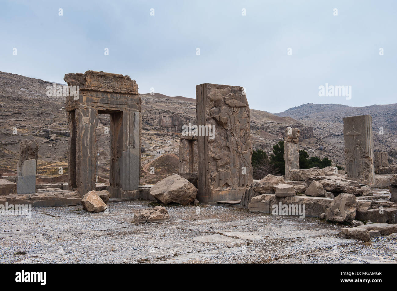 Ancient city of Persepolis, Iran. Apadana of Xerxes. UNESCO World ...