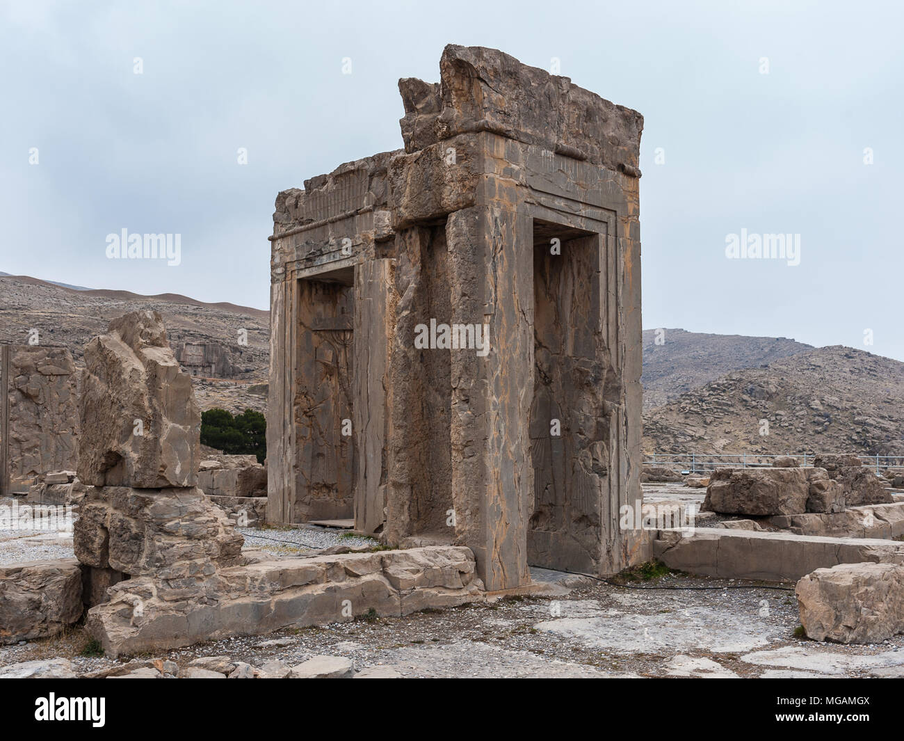 Ancient city of Persepolis, Iran. Apadana of Xerxes. UNESCO World ...