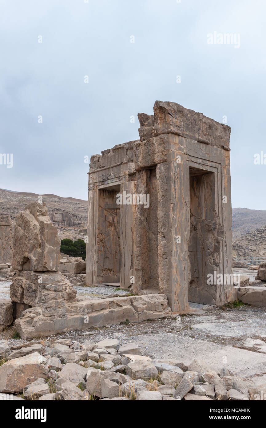 Ancient city of Persepolis, Iran. Apadana of Xerxes. UNESCO World ...