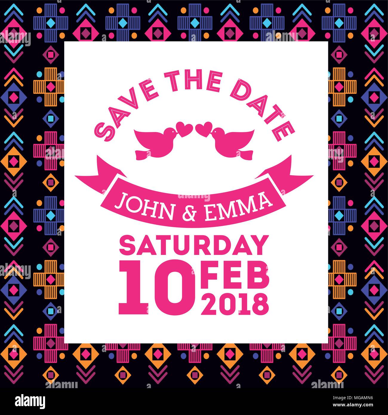 wedding invitation design, vector illustration eps10 graphic Stock ...