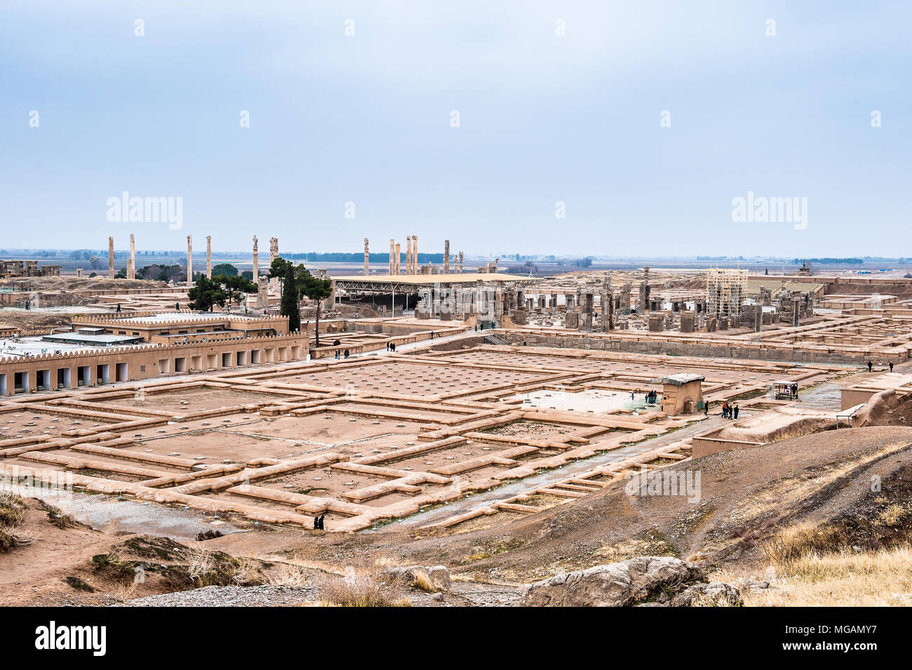 Panorama of the ancient city of Persepolis, Iran. UNESCO World heritage ...