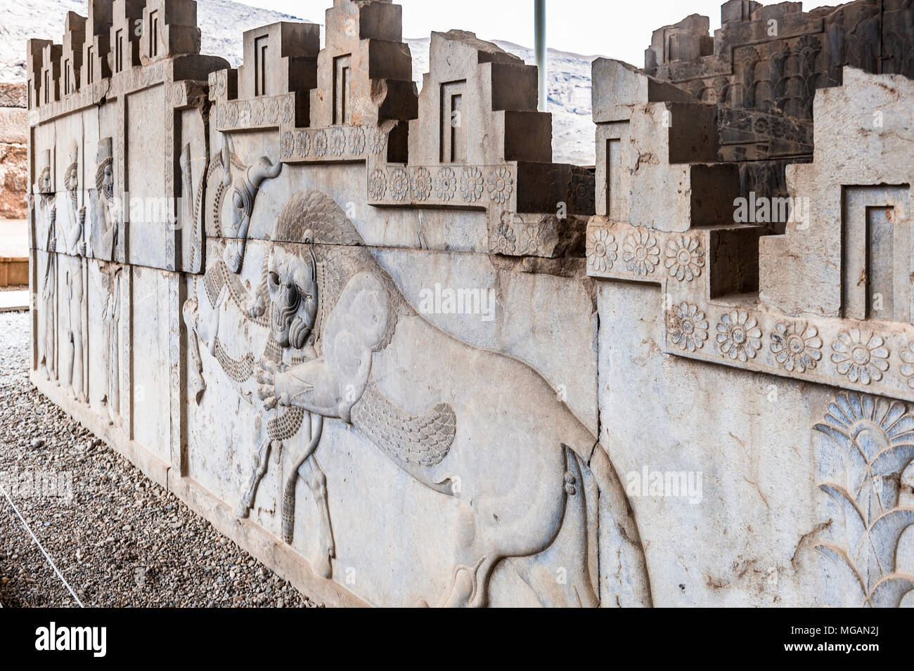Draws on the walls of the ancient city of Persepolis, Iran. UNESCO ...