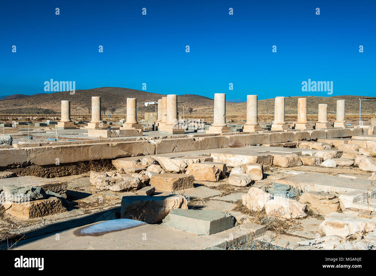 The Audience Hall of the Pasargadae Palace. Ancient Persian city of ...
