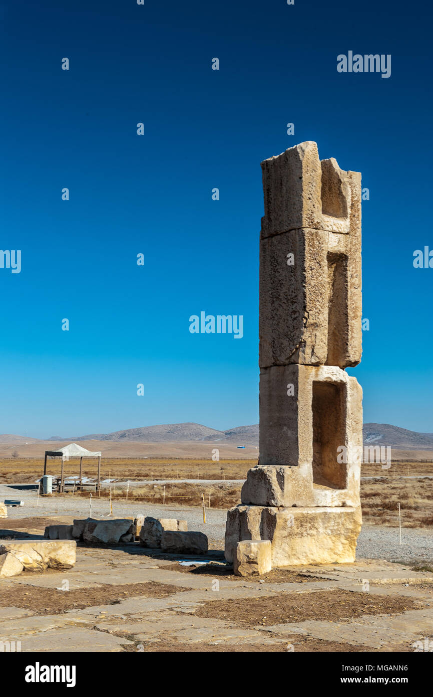 Ruins of the Ancient Persian city of Pasargad, Iran. UNESCO World ...