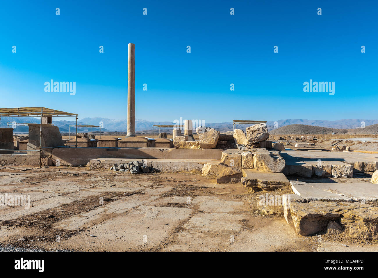 Ruins of the Ancient Persian city of Pasargad, Iran. UNESCO World ...