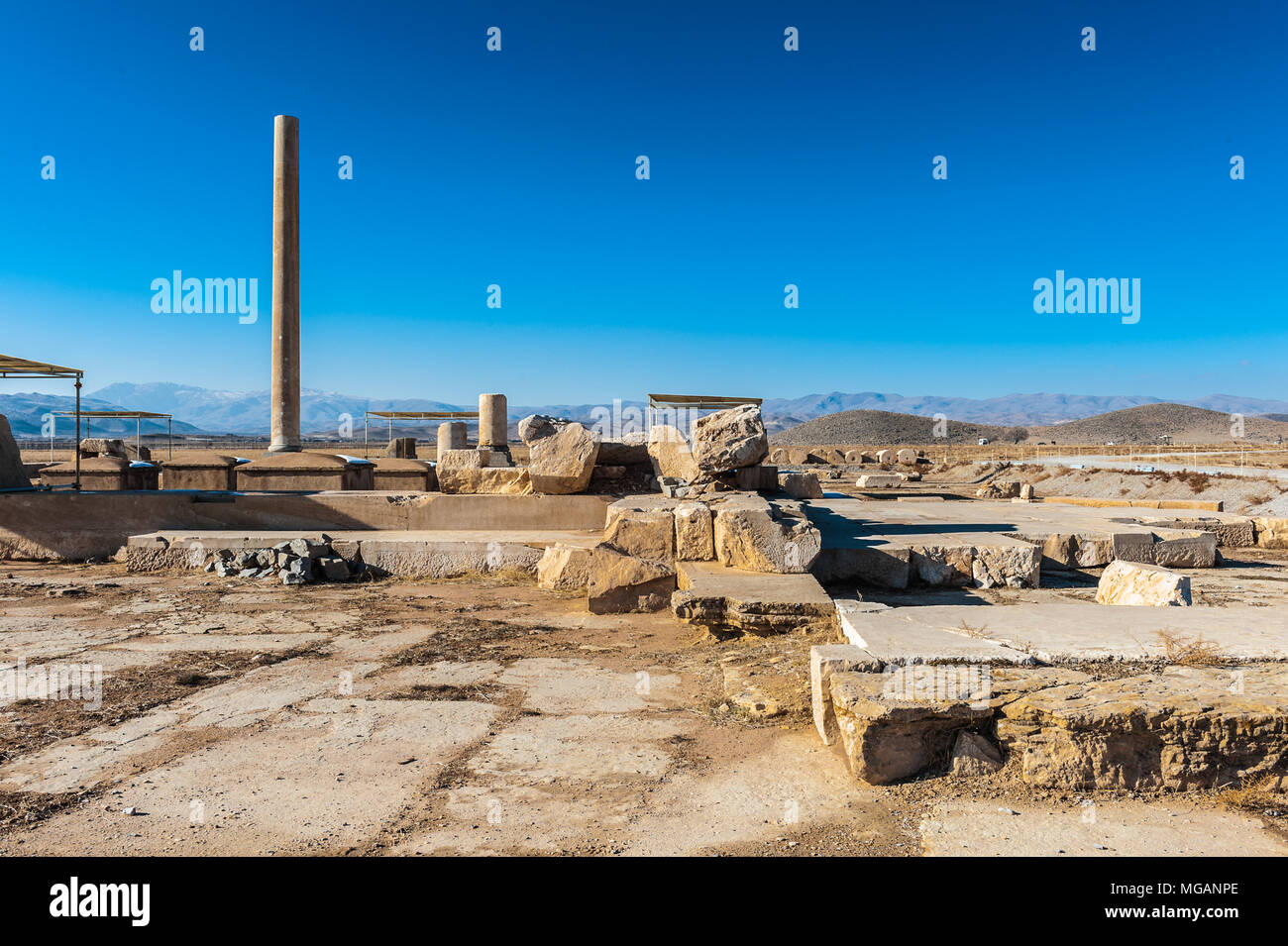 Ruins of the Ancient Persian city of Pasargad, Iran. UNESCO World ...