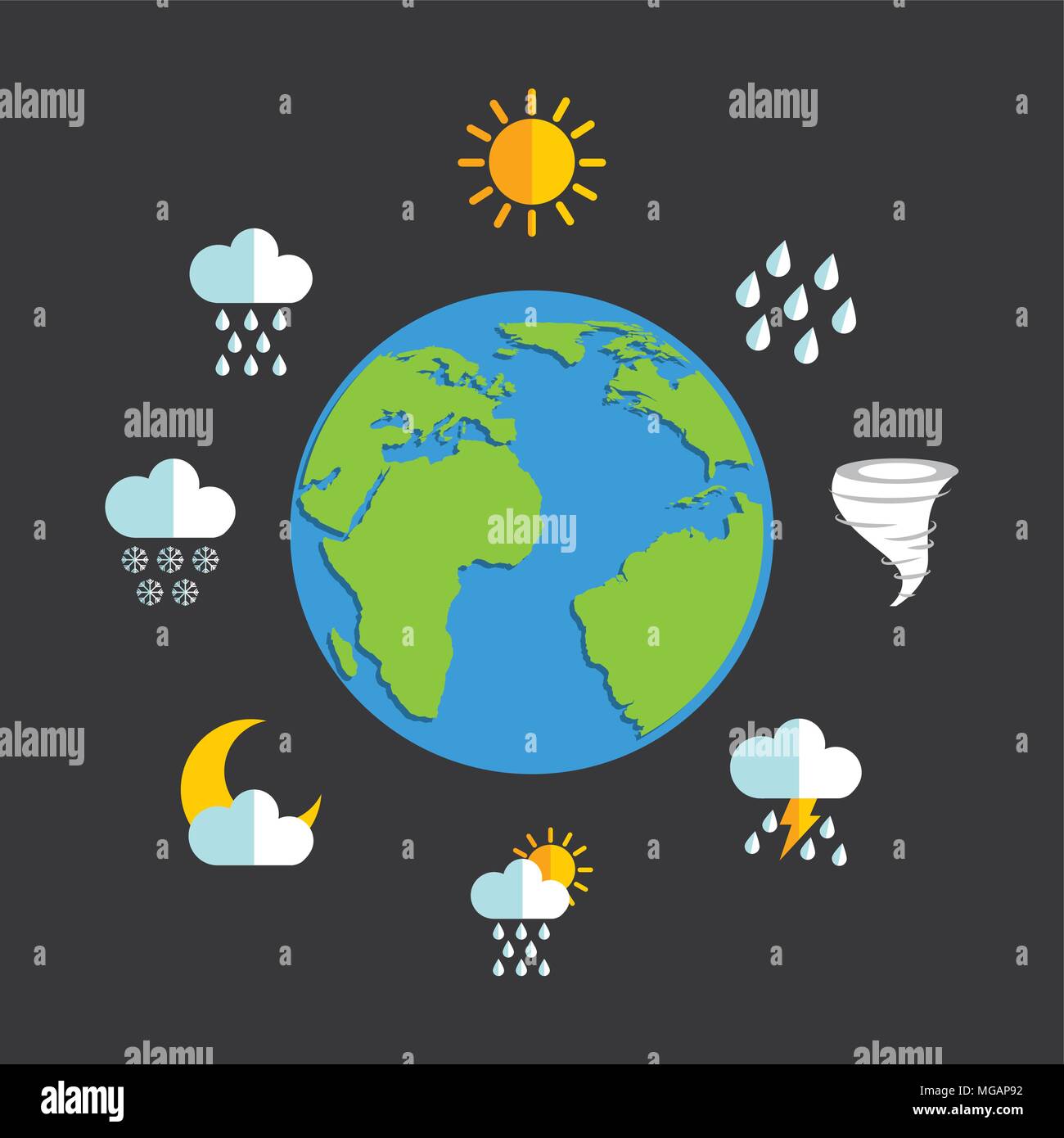 Weather chart temperature Stock Vector Images - Alamy