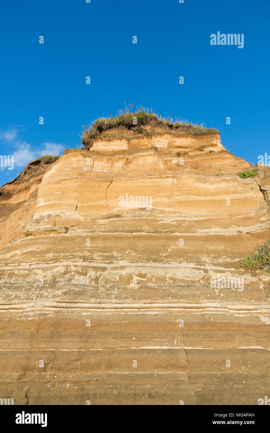 Stratum at Byobugaura,Choshi Marina beach,Choshi City,Chiba Prefecture ...