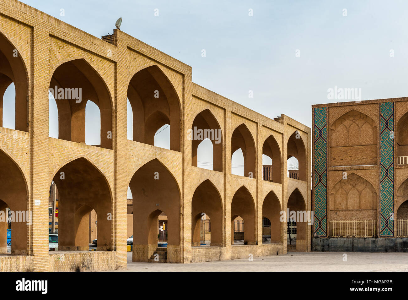 Clay architecture of the center of Yazd, Iran Stock Photo - Alamy