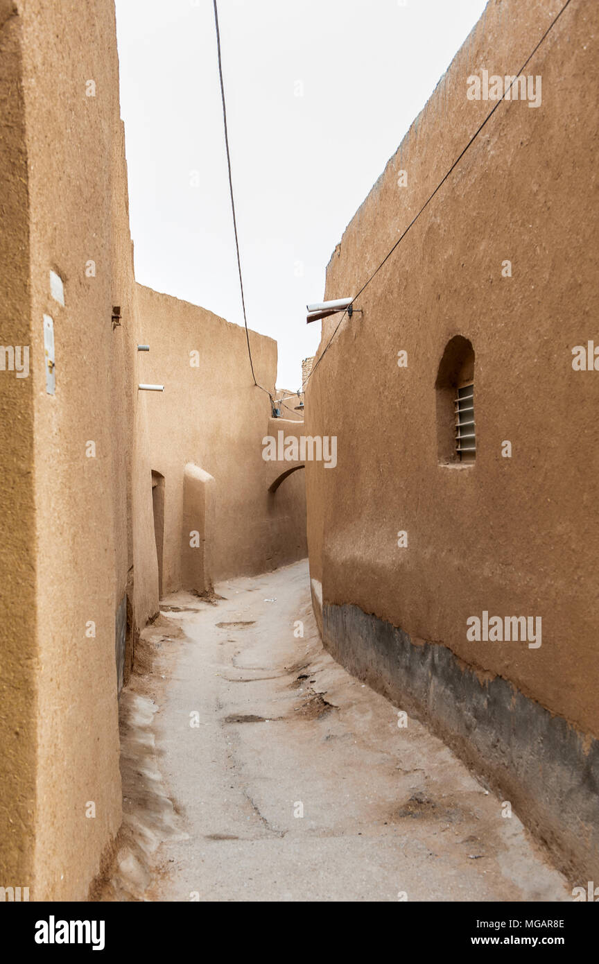 Old clay street in Yazd, Iran,Asia Stock Photo - Alamy