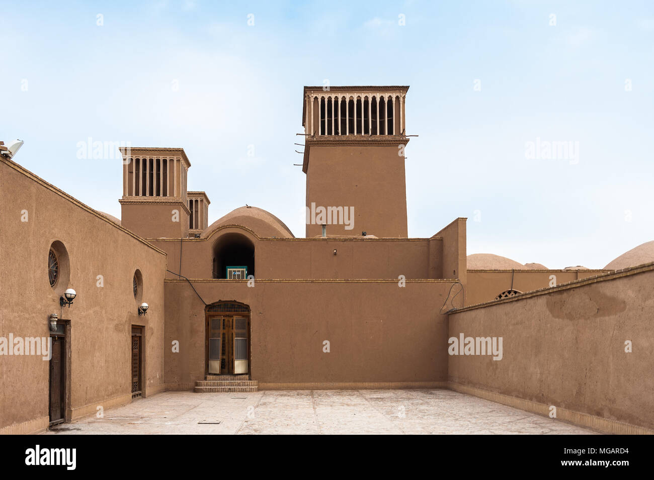 Complex of the Wind Tower complex in Yazd, Iran Stock Photo - Alamy