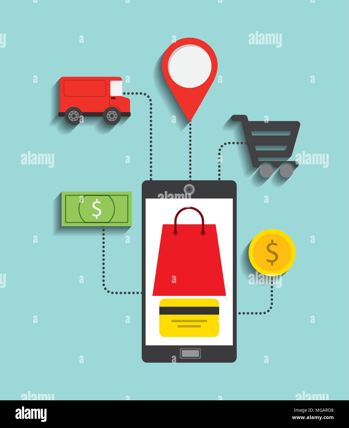 electronic commerce design, vector illustration eps10 graphic Stock ...