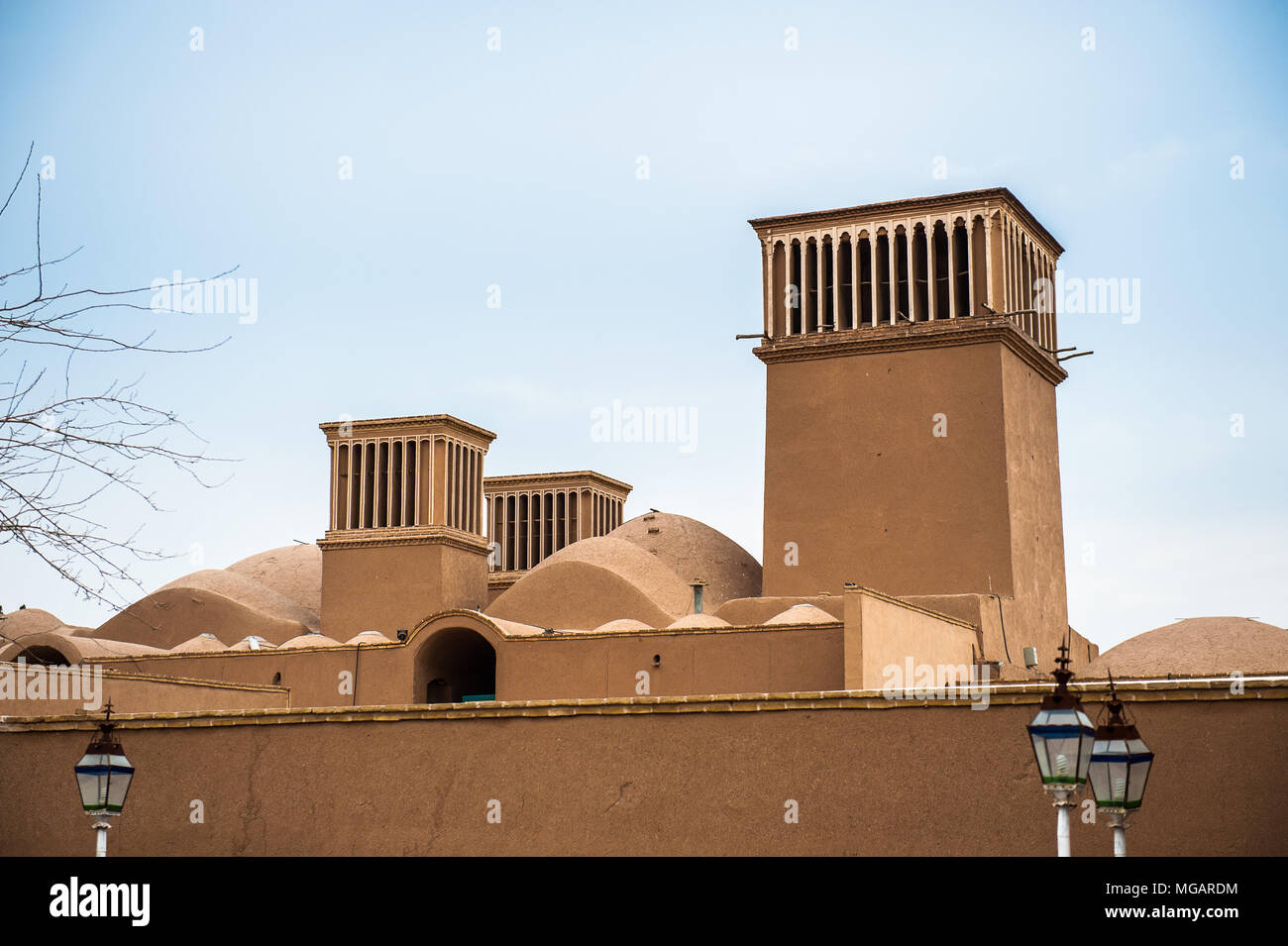 Complex of the Wind Tower complex in Yazd, Iran Stock Photo - Alamy