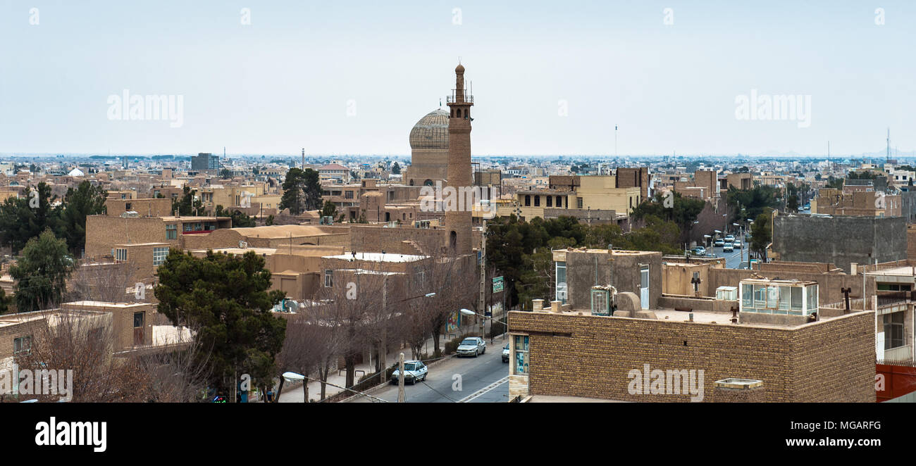 Town of Meybod, Iran. View from the Narin Qal'eh or Narin Castle Stock ...