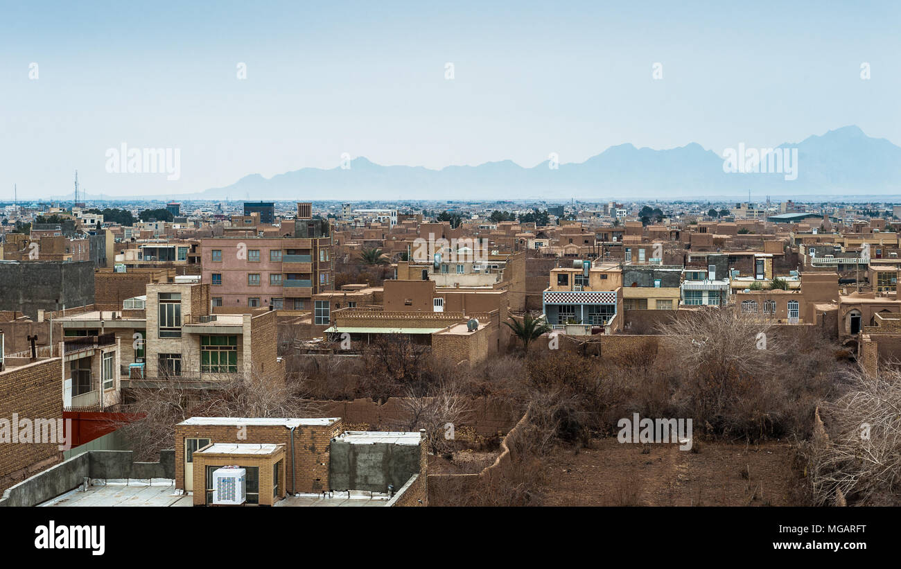 Town of Meybod, Iran. View from the Narin Qal'eh or Narin Castle Stock ...