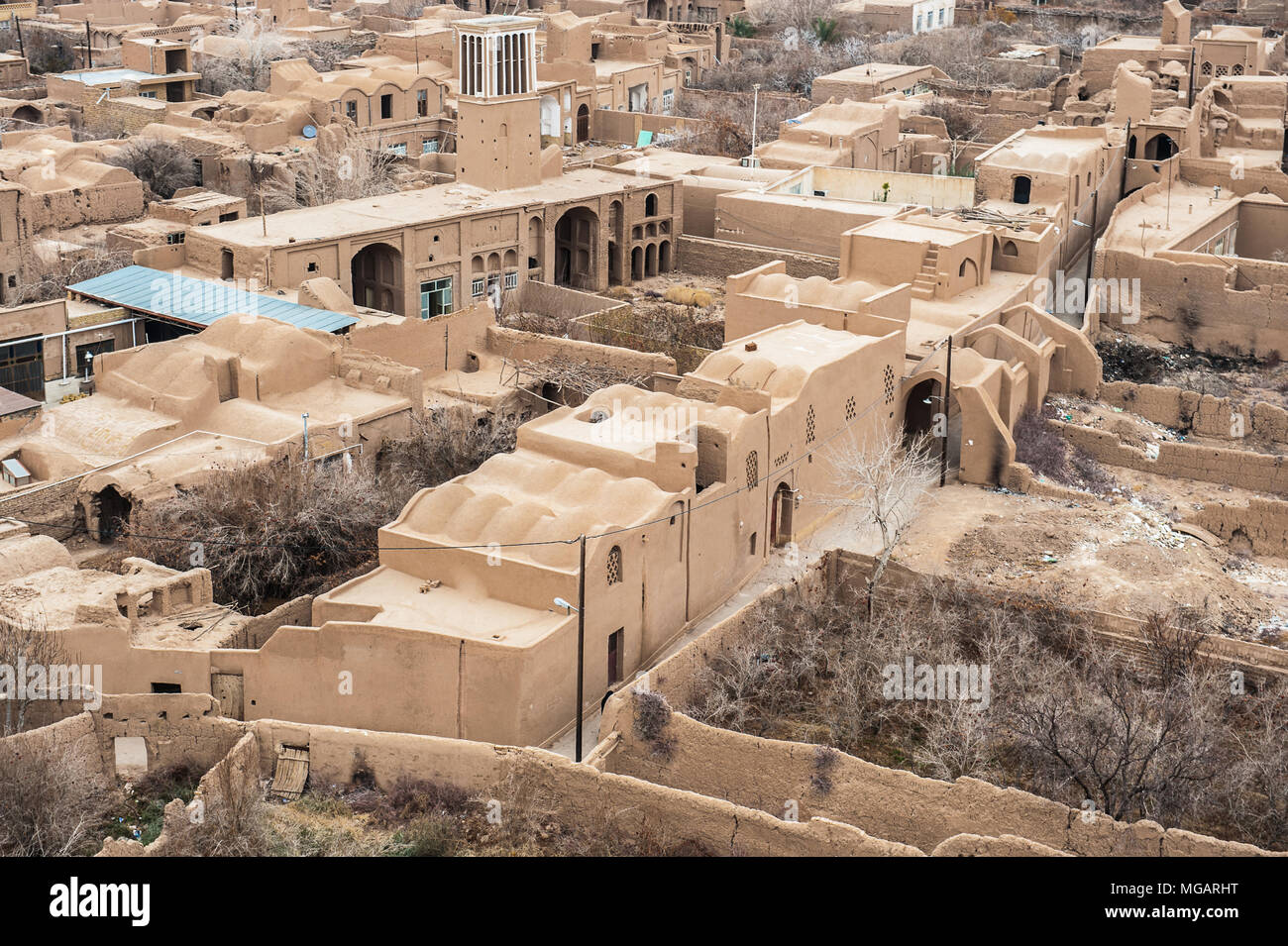 Panorama of Meybod, ancient city in Iran, Asia Stock Photo - Alamy