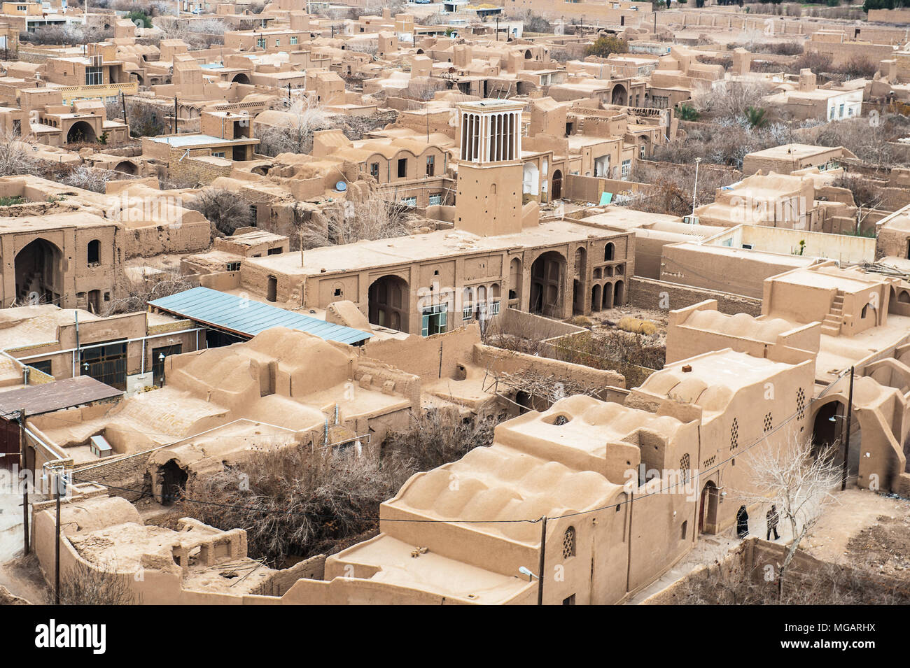 Panorama of Meybod, ancient city in Iran, Asia Stock Photo - Alamy