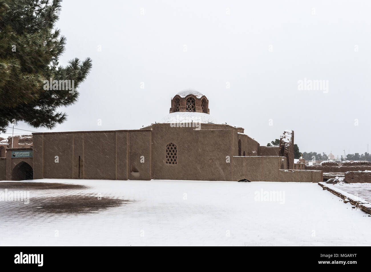 Jameh Mosque of Nain, the grand, congregational mosque of Nain city ...