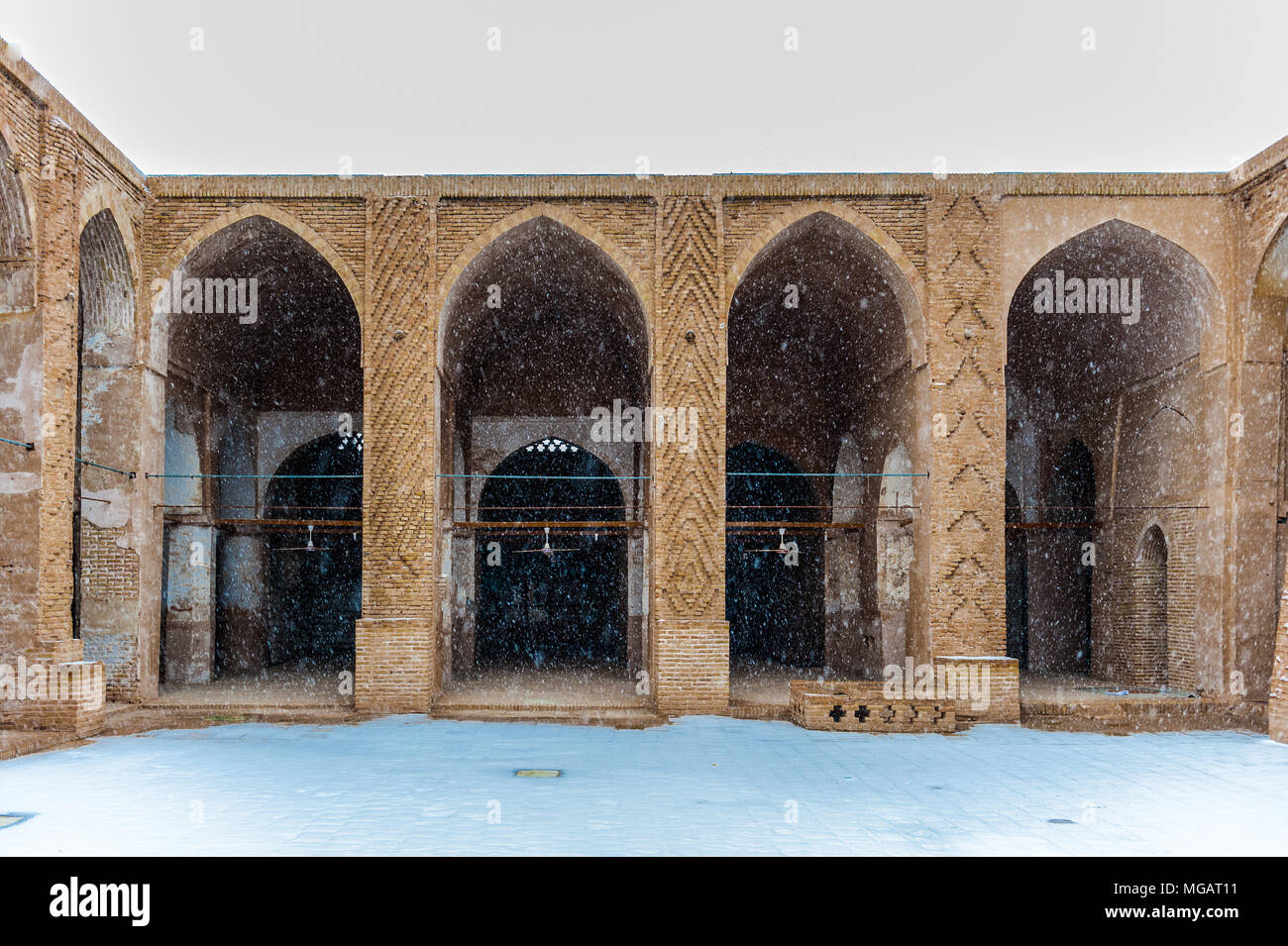 Jameh Mosque of Nain, the grand, congregational mosque of Nain city ...