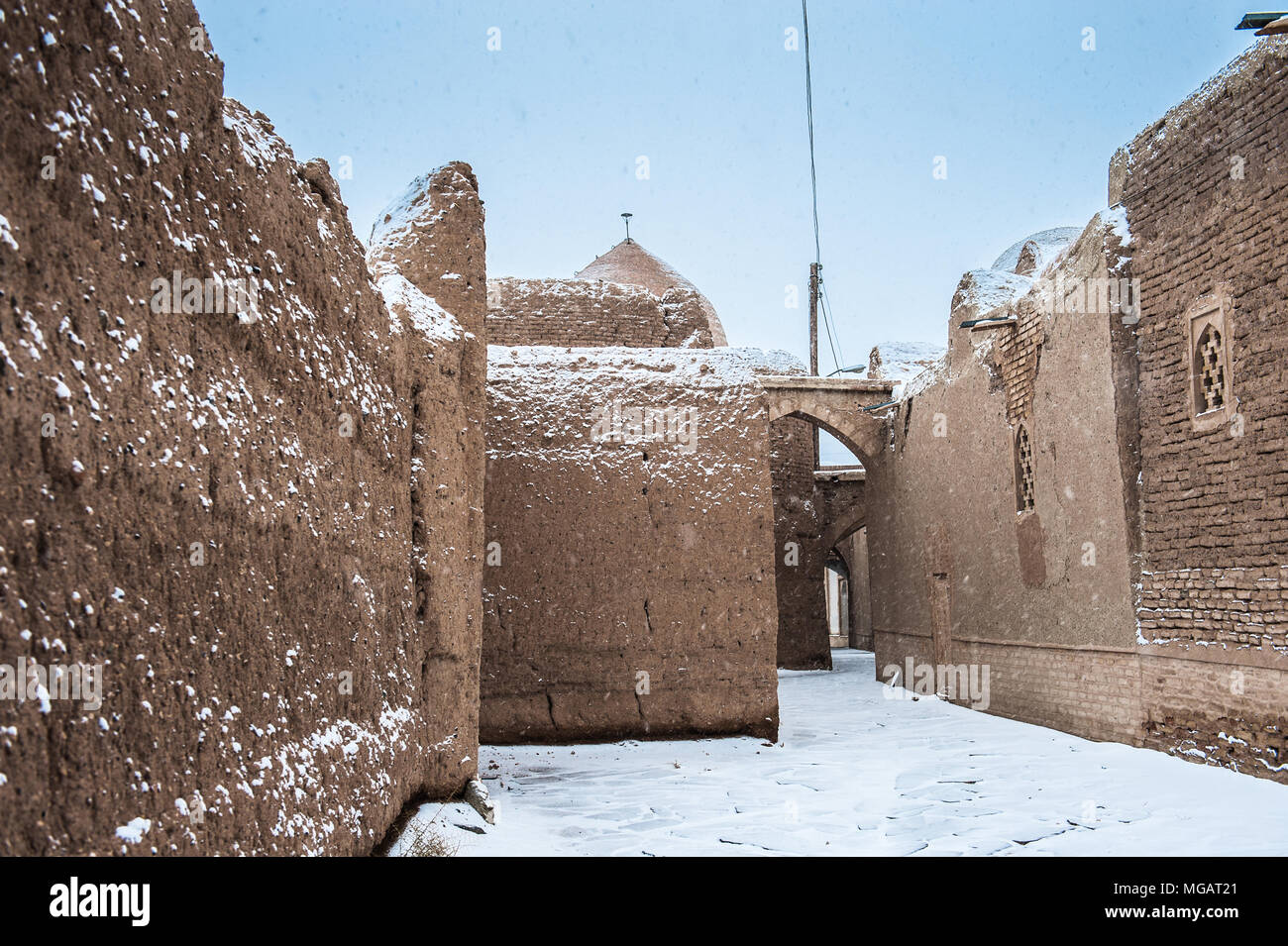 Jameh Mosque of Nain, the grand, congregational mosque of Nain city ...