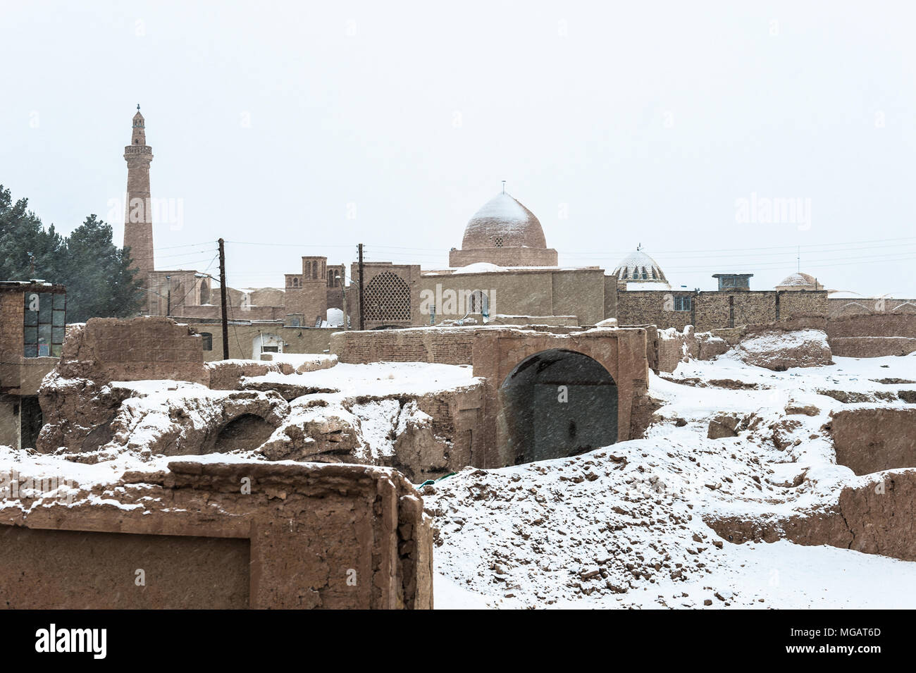 Old city of Nain in Iran in winter Stock Photo - Alamy