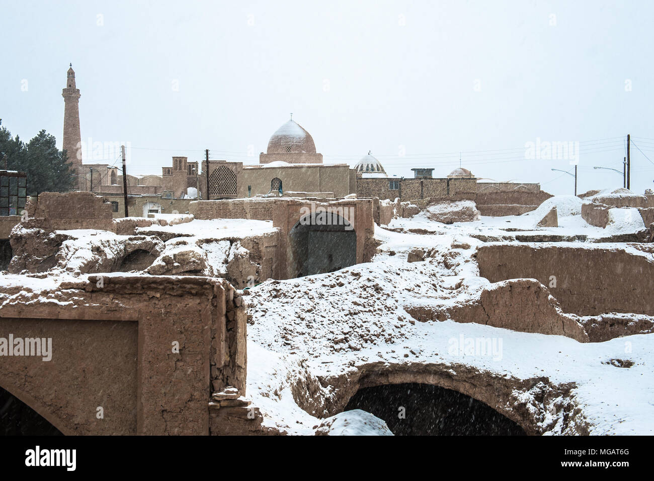 Old city of Nain in Iran in winter Stock Photo - Alamy